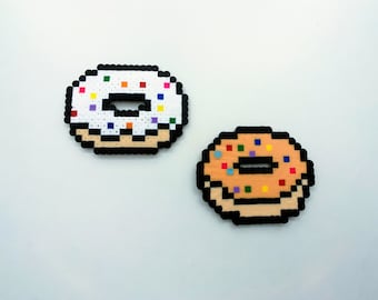 Perler Beads Mini Sprinkle Donuts Keychain Magnet - Etsy