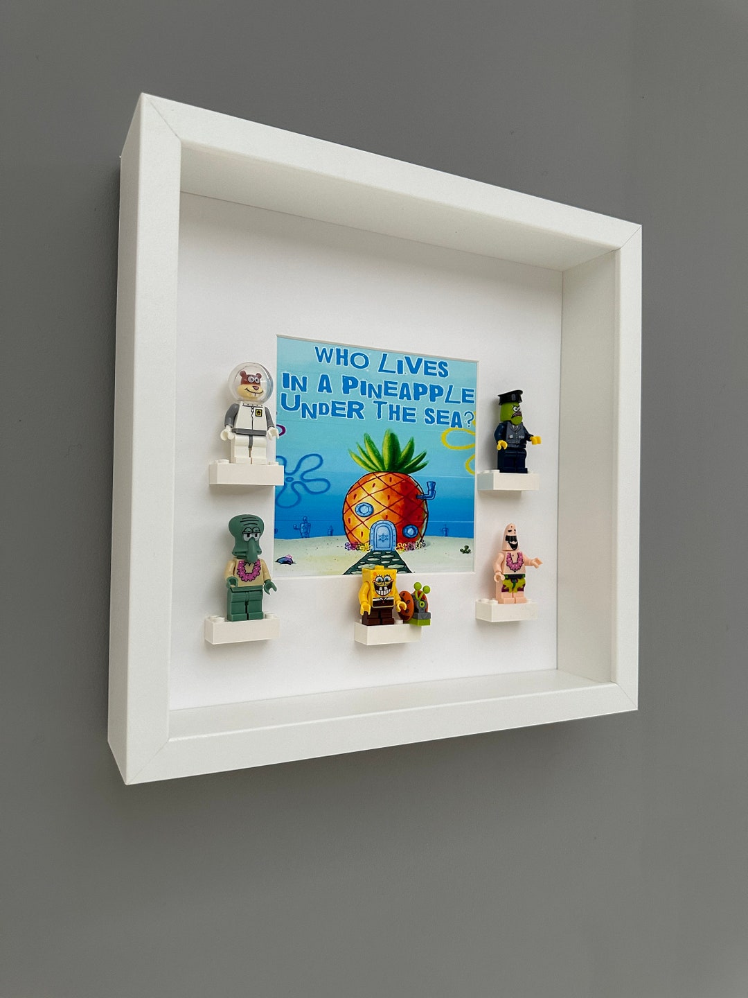 Spongebob Inspired Minifigure and Lego Gift Frame - Etsy