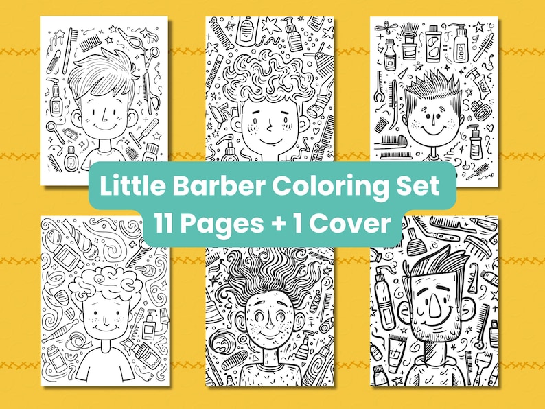 Little Barber Coloring Pages Set | 11 Fun and Creative Pages for Kids ...