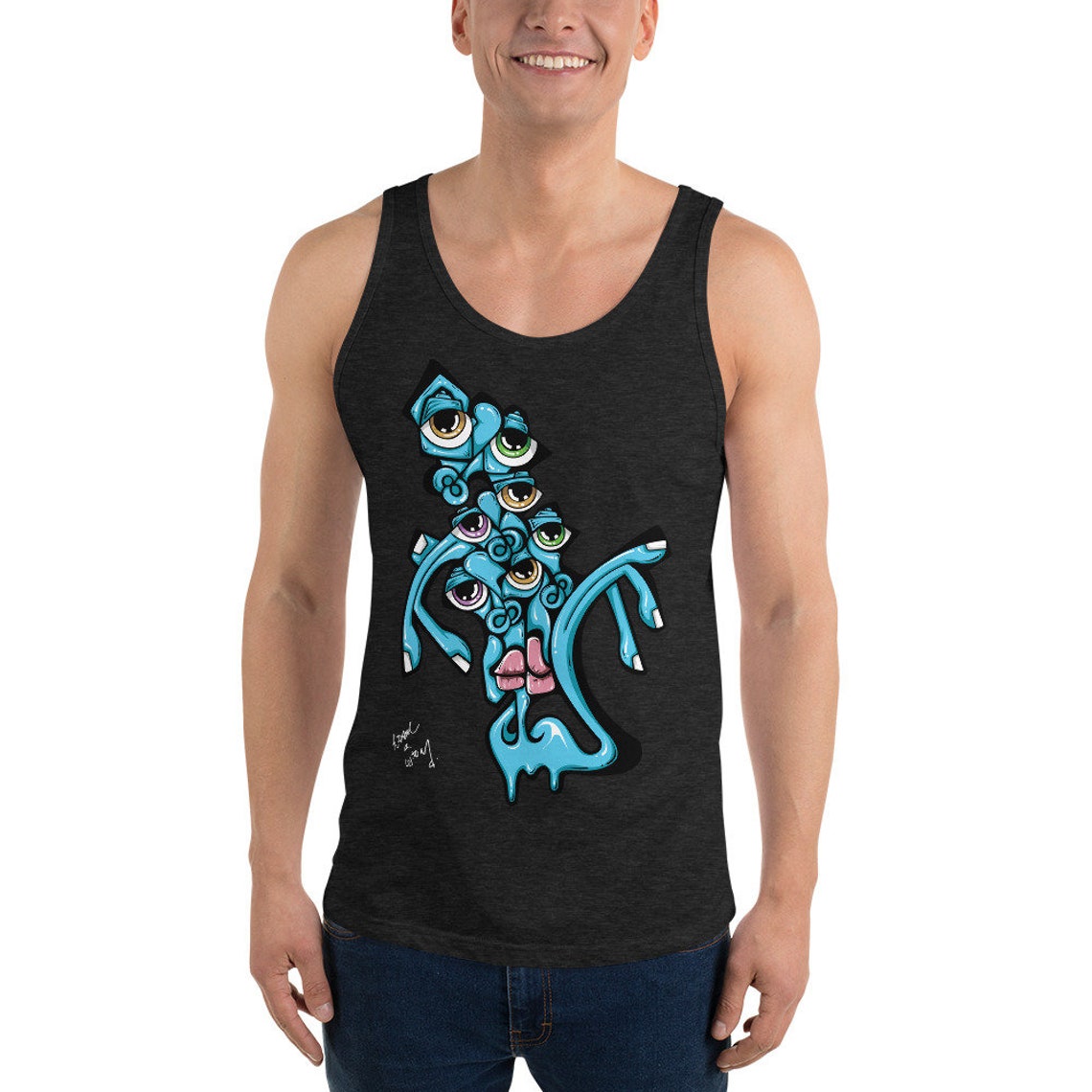 Unisex Abstract Tank Top Unisex Art Tanks Mens Art Tanks | Etsy