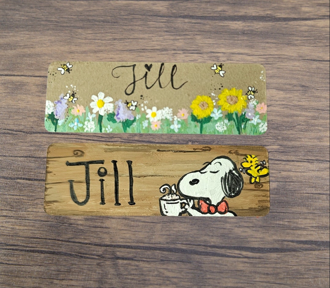 Handpainted Themed Nametags for Events, Name Tag for Parties, Magnetic ...