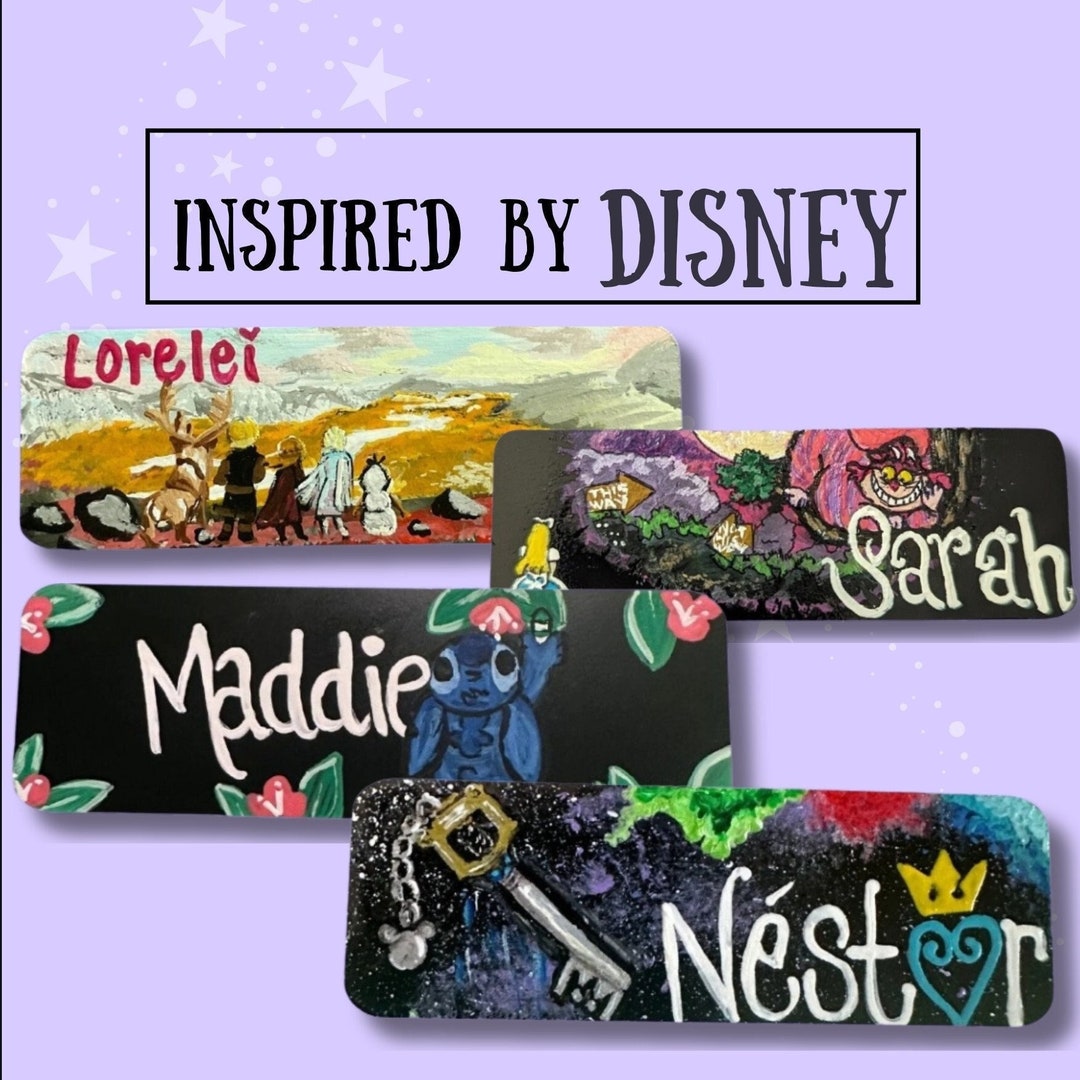 Custom Disney Character Tag for Work, Personalized Park Nametags, Fun ...