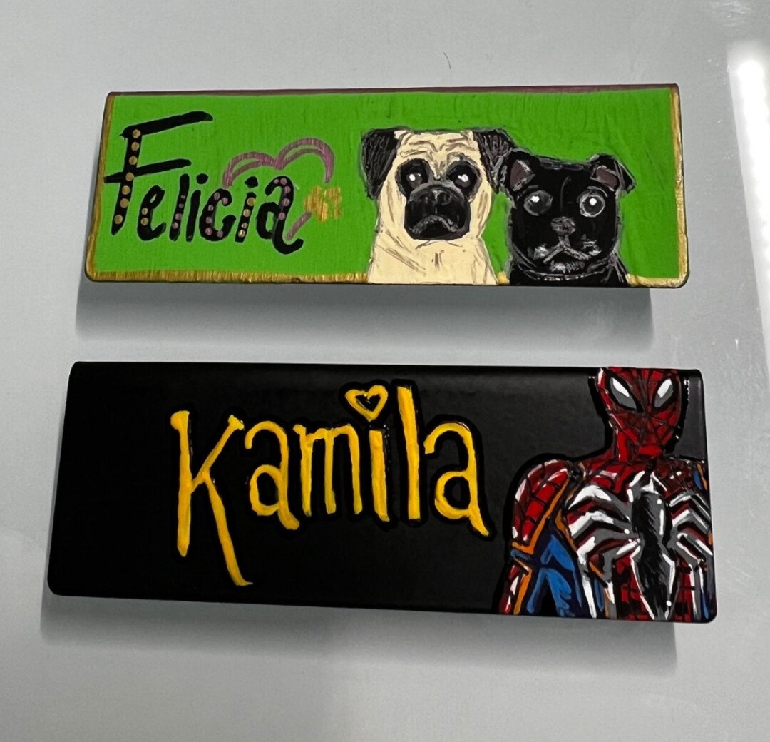Work Nametags, Custom Personalized Hand-painted Name Tags for Groups ...