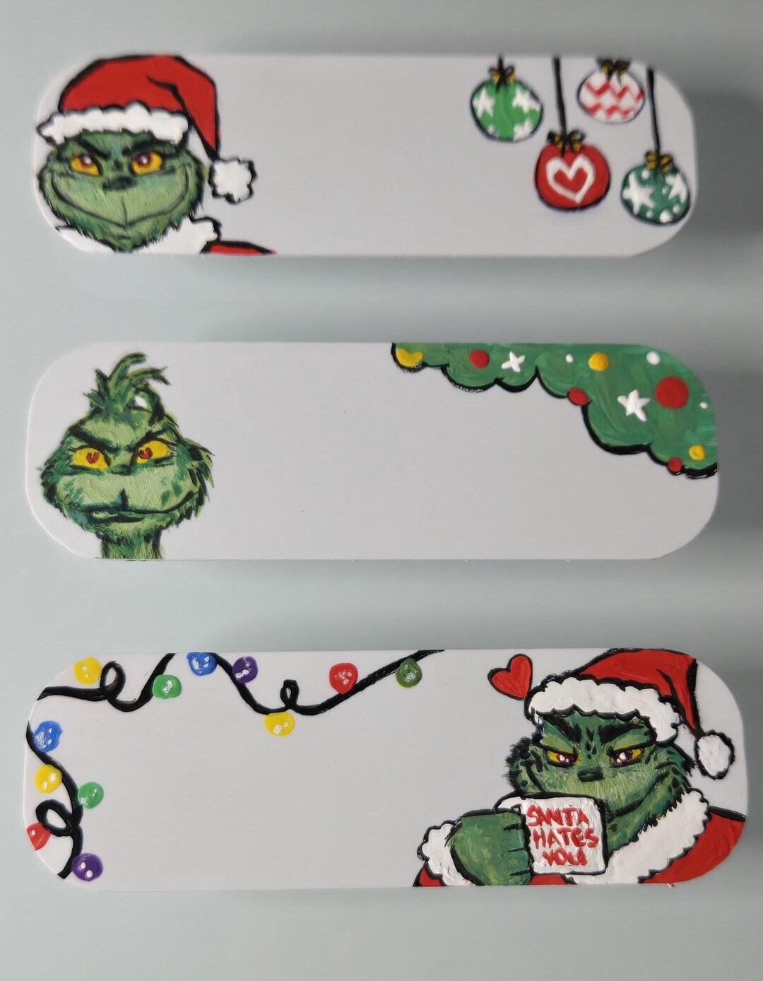 Grinch Nametags 3 Unique Designs, Holiday Name Badge, Fun Work ...