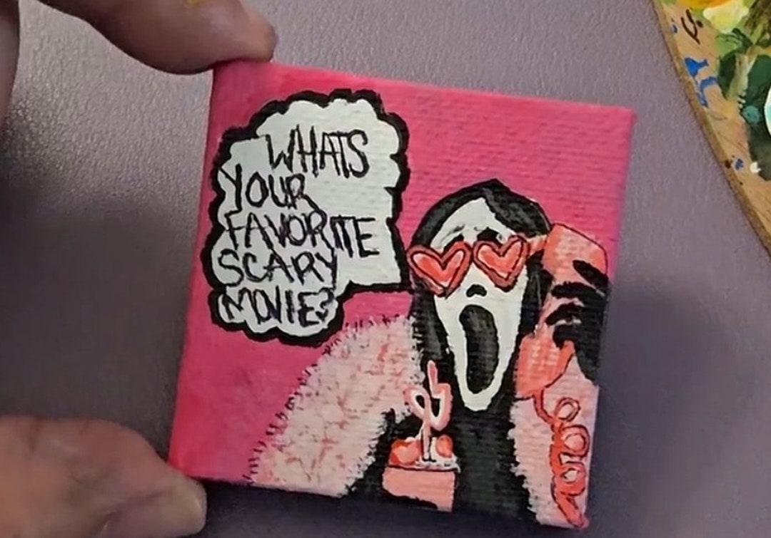 Funny Ghostface Inspired MINI Painting Gift Home Office Art - Etsy