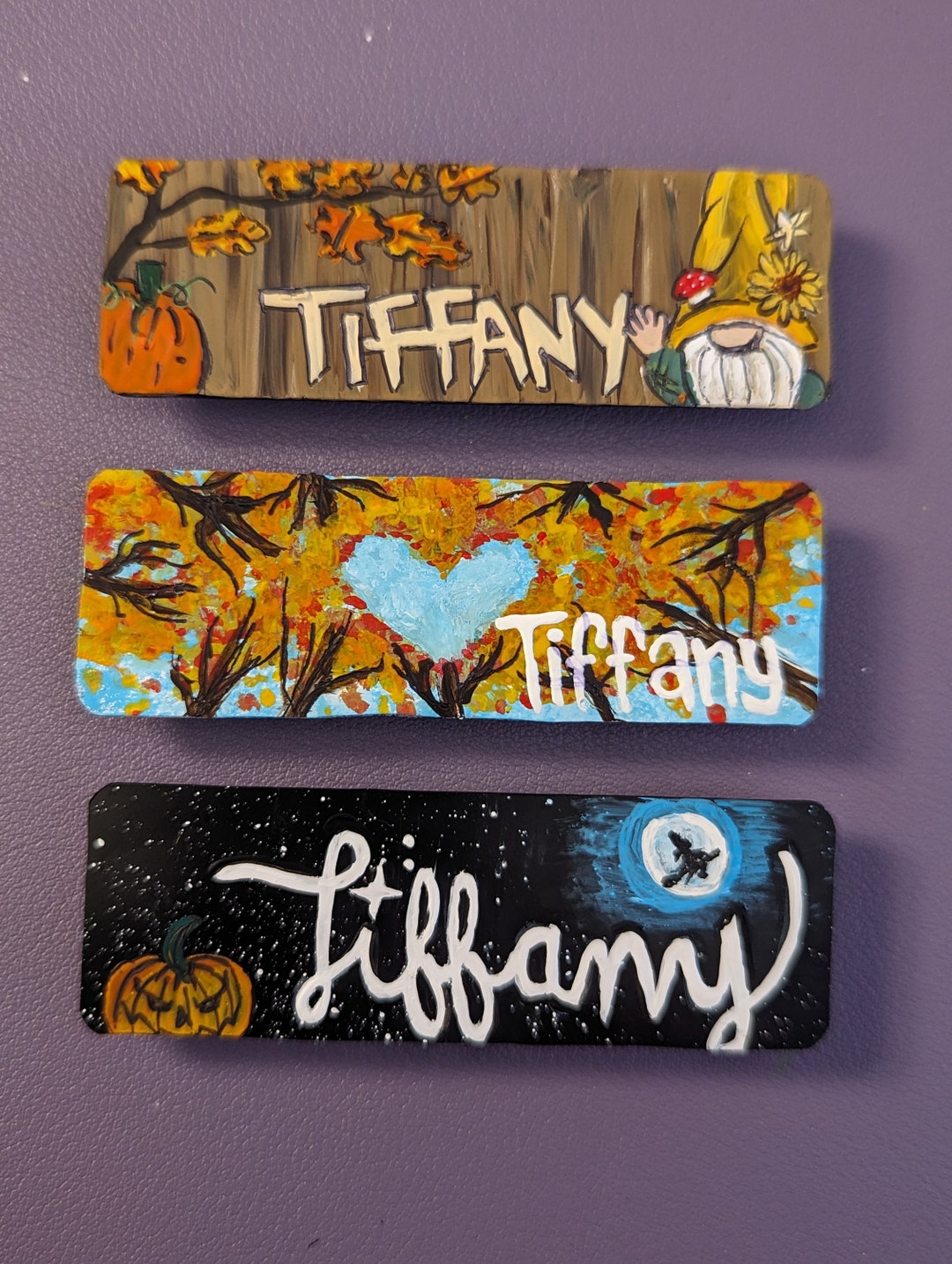 Custom Work Nametags, Barista Name Tags, Handpainted Magnetic Tag for ...
