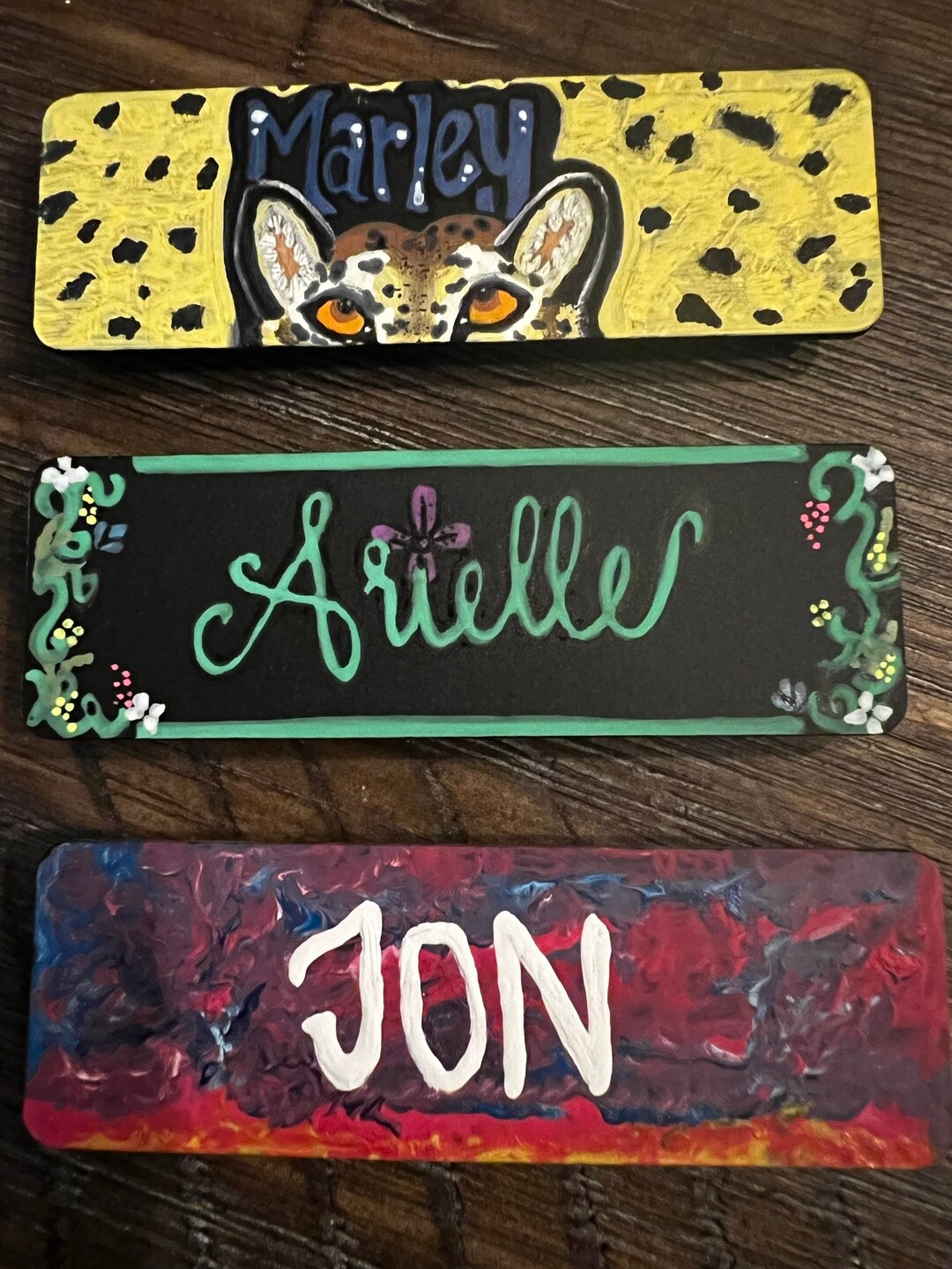 Work Nametags, Custom Handpainted Art Nametag for Starbucks, Events ...