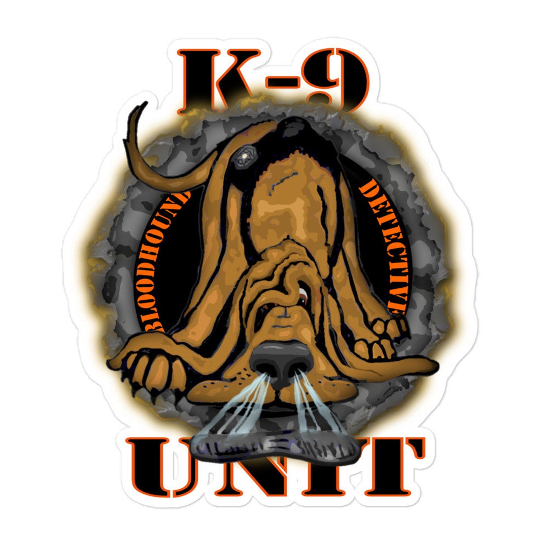 Bloodhound Detective, K-9 Unit, Bubble-free Vinyl Stickers - Etsy