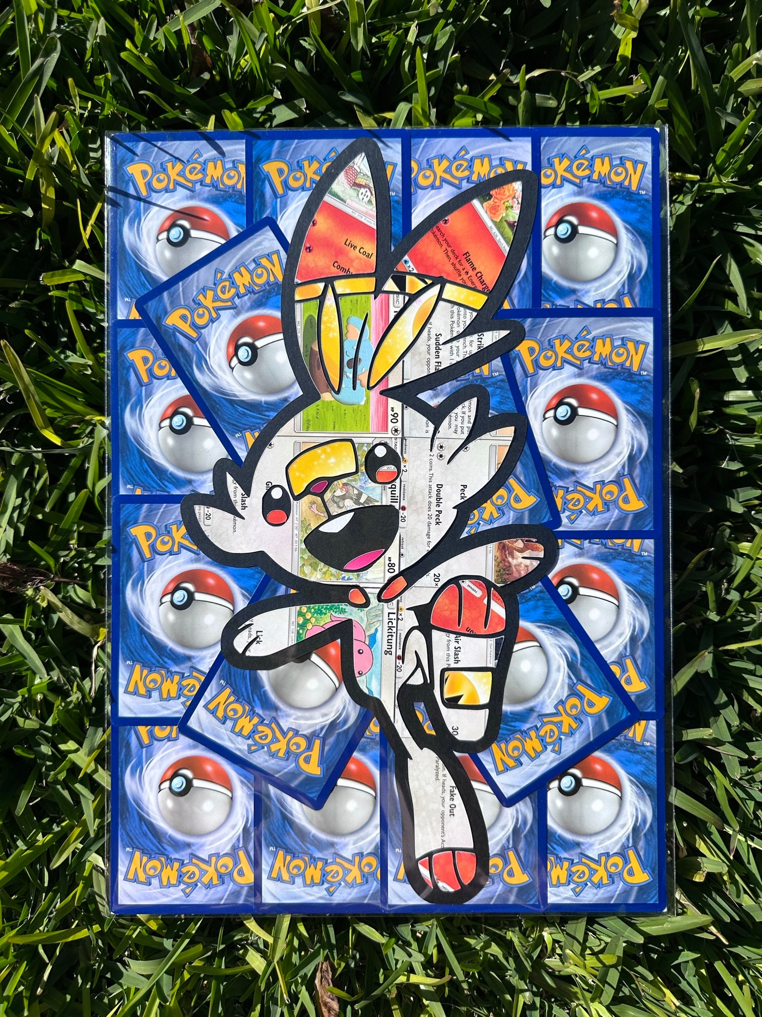 Grookey / Scorbunny / Sobble Pokémon Card Cut Art - Etsy