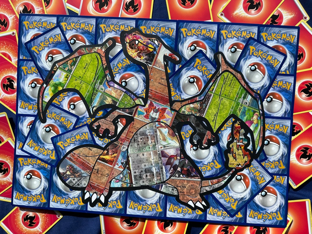 Charizard HOLO Pokémon Card Cut Art - Etsy