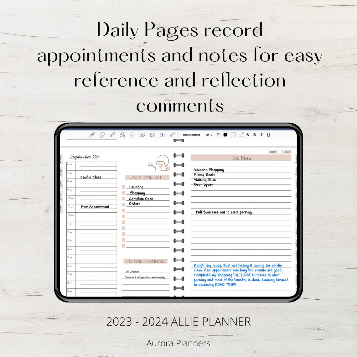 Digital Planner 2023 2024 Dated Weekly Calendar, Weekly and Daily ...