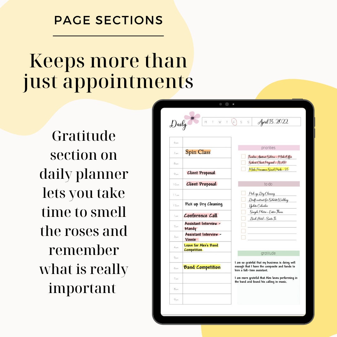 Undated Digital Planner, Digital Journal With Weekly and Daily Pages ...
