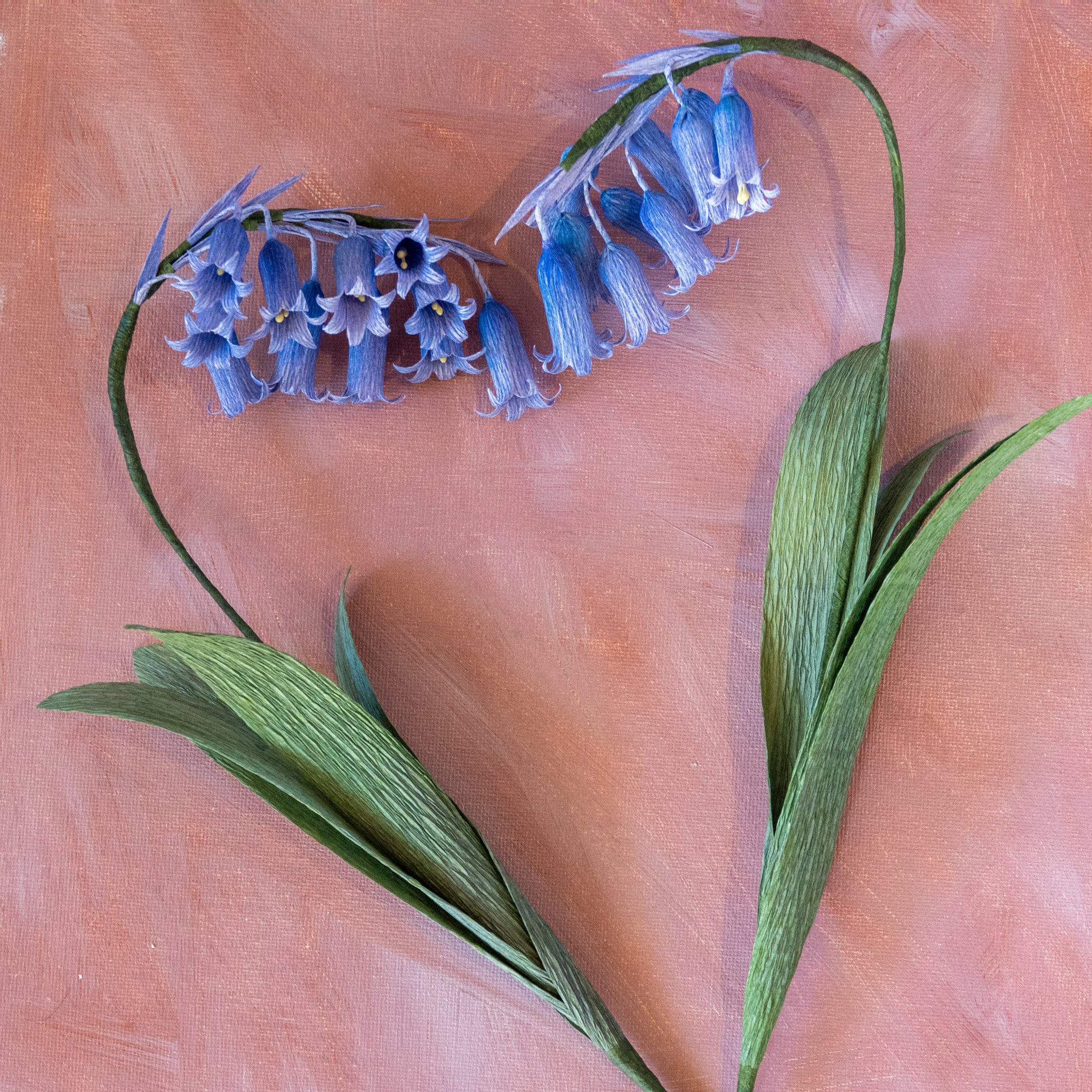 English Blue Bell Crepe Paper Flower Handmade Floral Gift Home Deco - Etsy