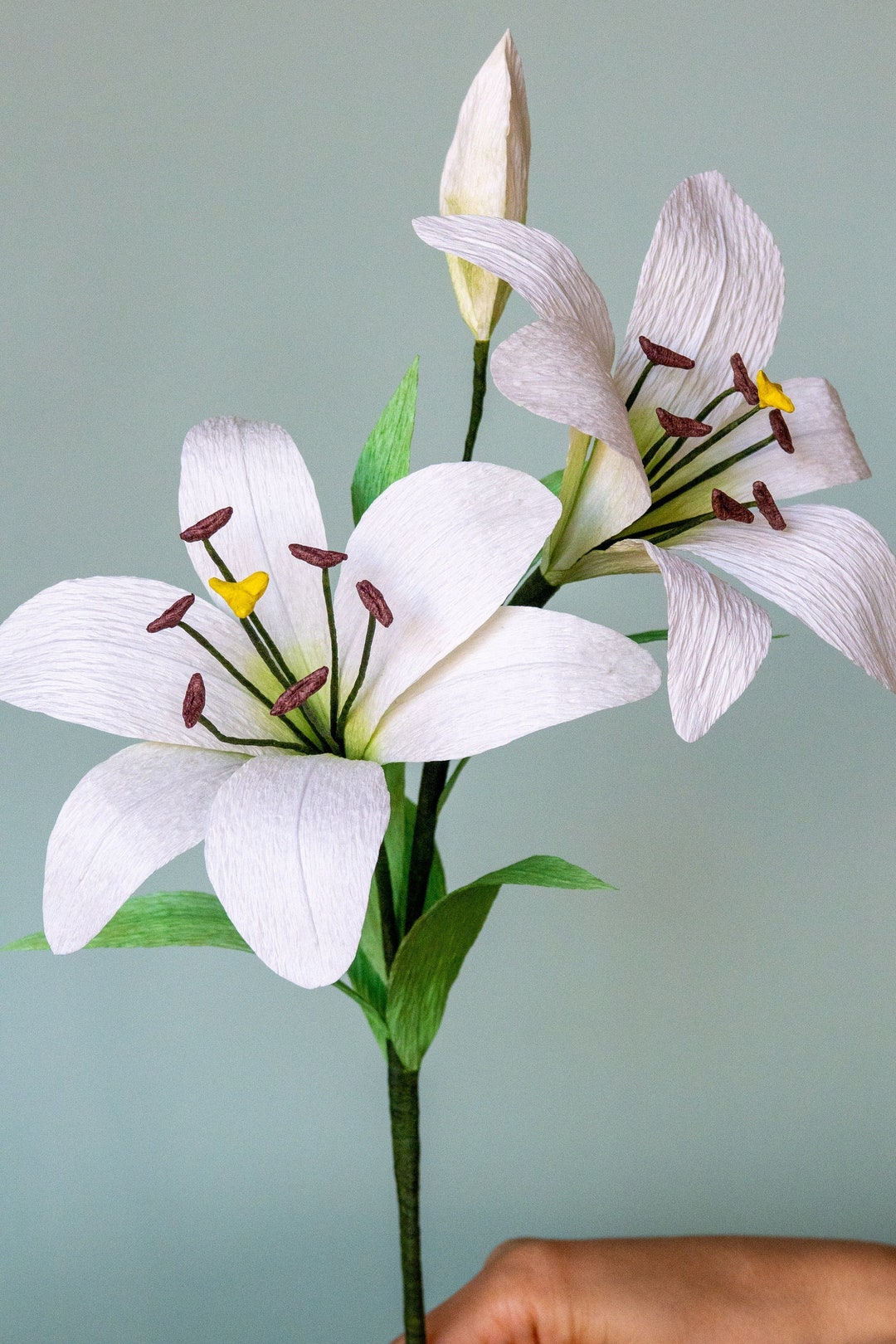 Crepe Paper Lilies Bunch | Crepe Paper Flower | Handmade | Floral Gift ...