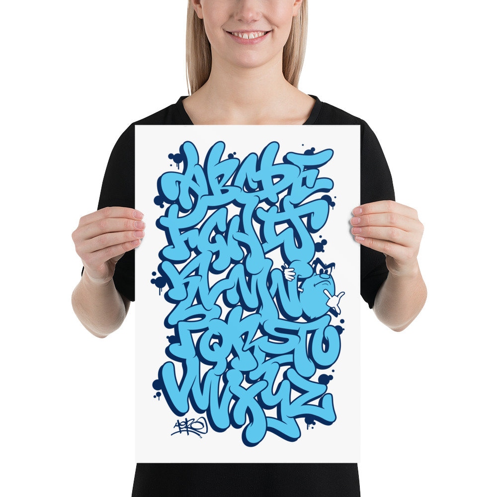 Graffiti Alphabet Poster - Etsy