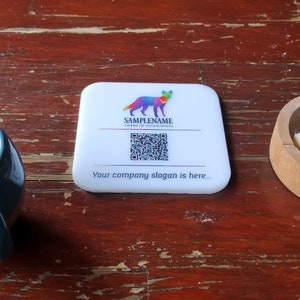 Plexiglass Coasters With Logo Barcode QR Code Spotify Code - Etsy