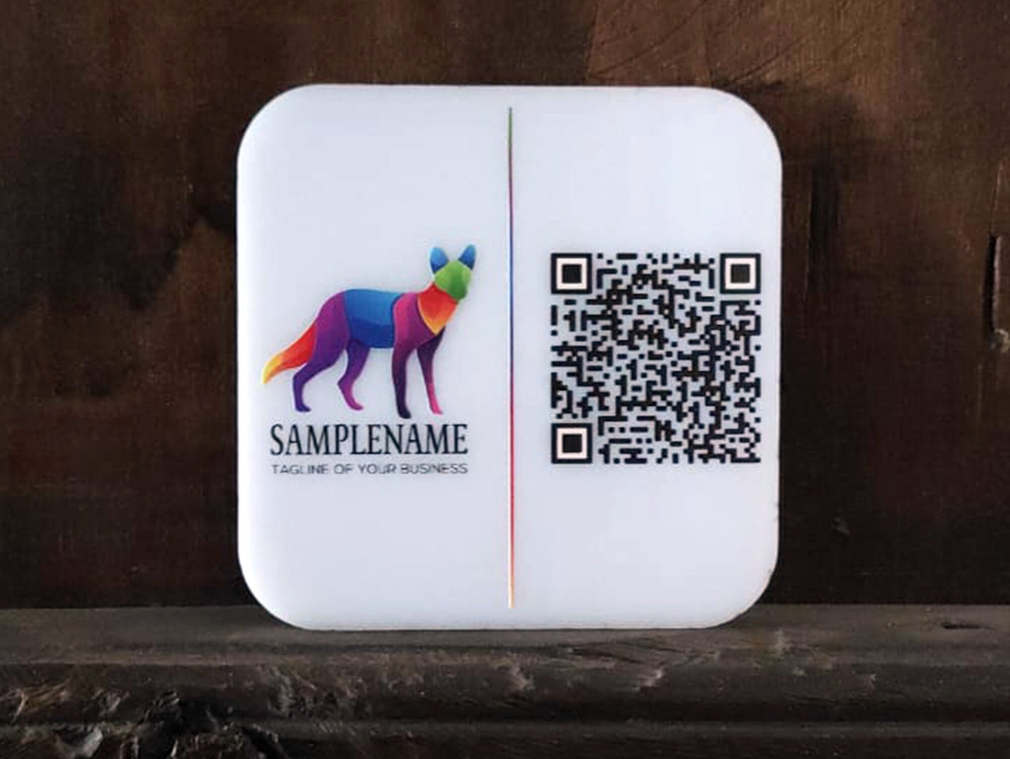 Plexiglass Coasters With Logo Barcode QR Code Spotify Code - Etsy