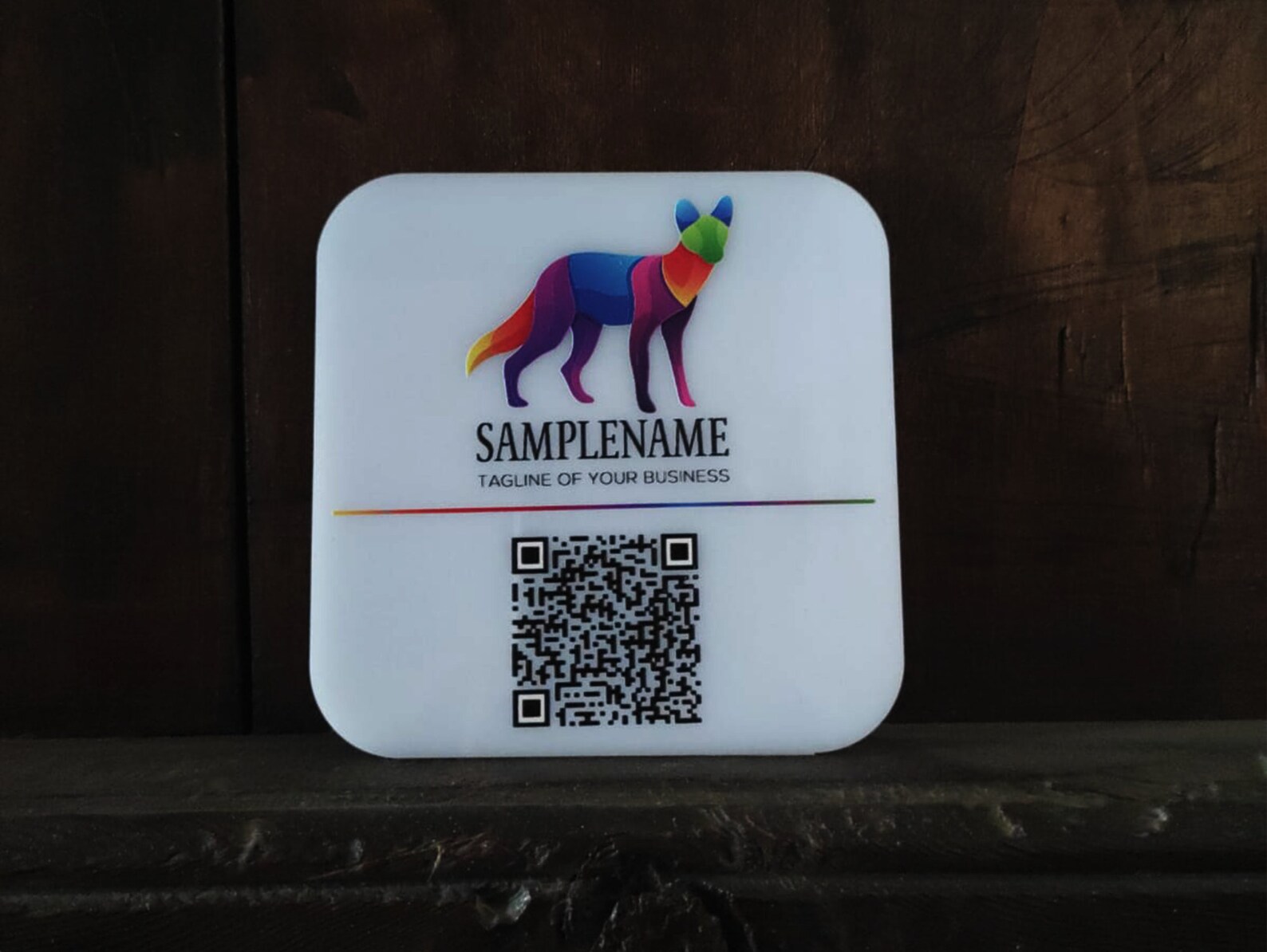 Plexiglass Coasters With Logo Barcode QR Code Spotify Code - Etsy
