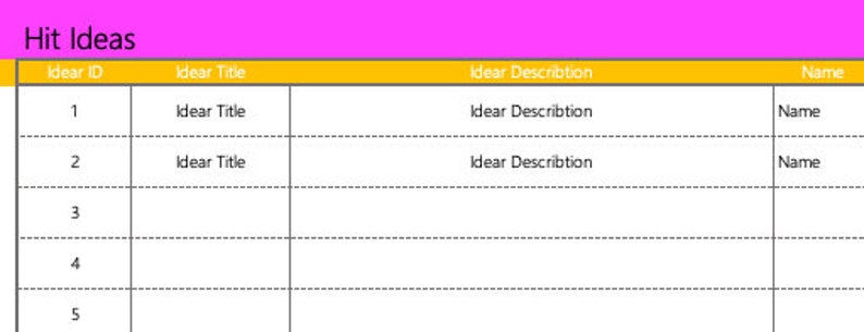 Brainstorming Board Excel Sheet - Effortlessly Generate and Evaluate ...