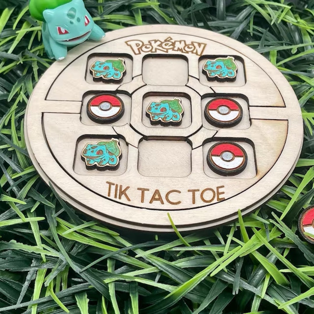BUNDLE Pokemon Wooden Tik Tac Toe , Laser File, Glowforge - Etsy