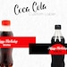Coca Cola Bottle Custom Sticker Label | 200ml, 500ml, 710ml - Etsy