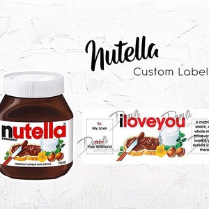 Nutella Custom Sticker Label - Etsy