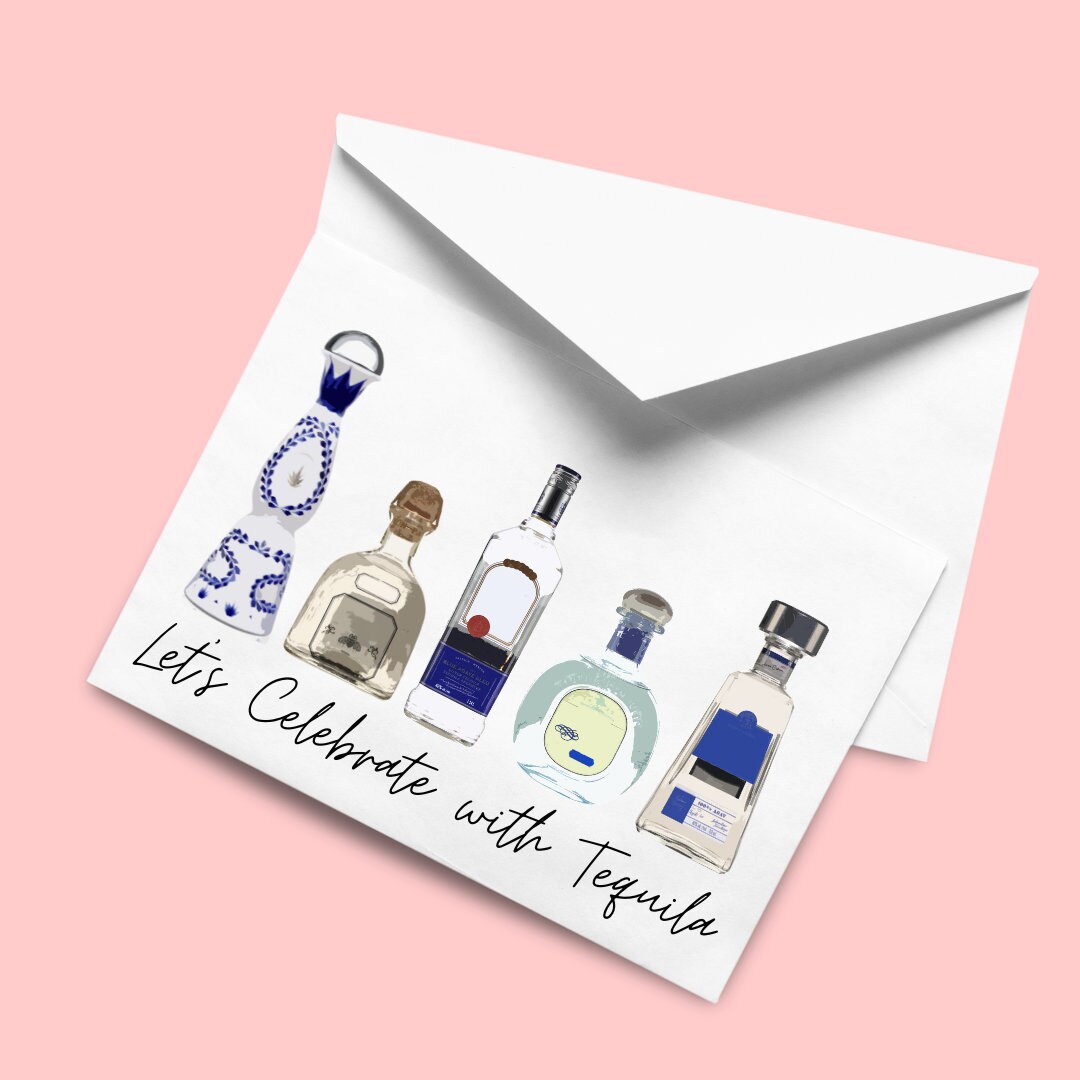 Let's Celebrate With Tequila Card - Etsy