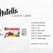 Nutella Custom Sticker Label - Etsy