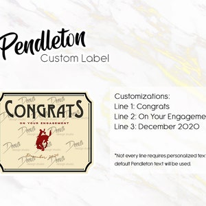 Pendleton Whisky Custom Sticker Label | 750ml, 1750ml - Etsy