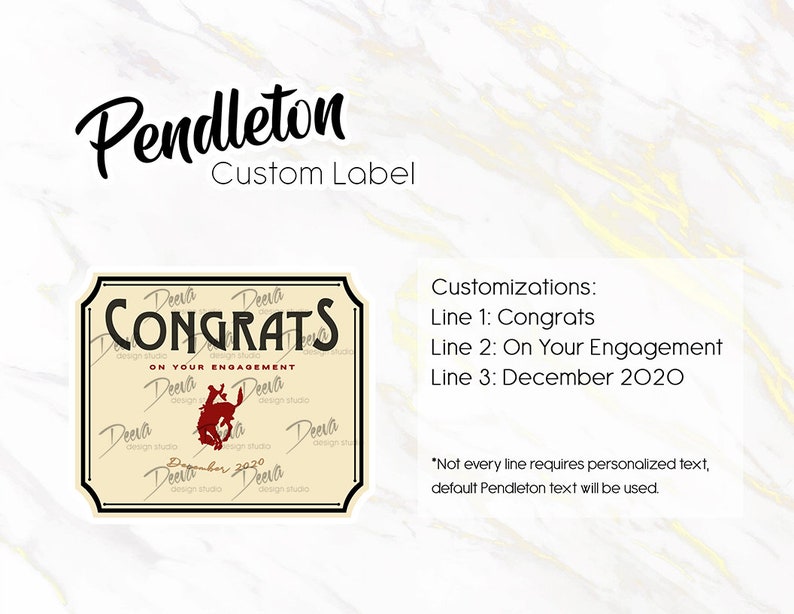 Pendleton Whisky Custom Sticker Label | 750ml, 1750ml - Etsy