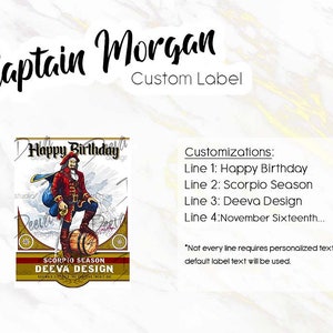 PRINT AT HOME: Captain Morgan Custom Label | Digital File - Etsy
