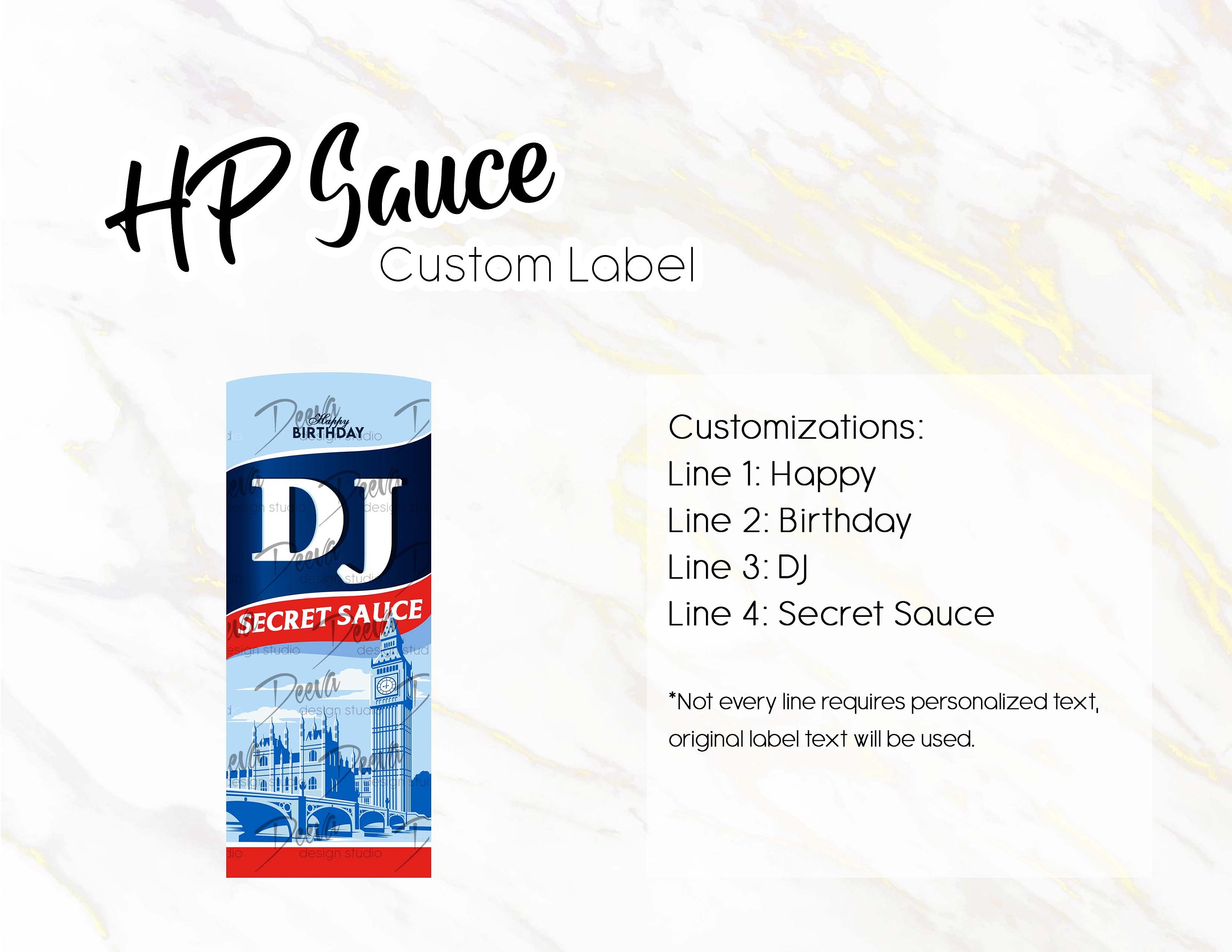 HP Sauce Custom Sticker Label - Etsy