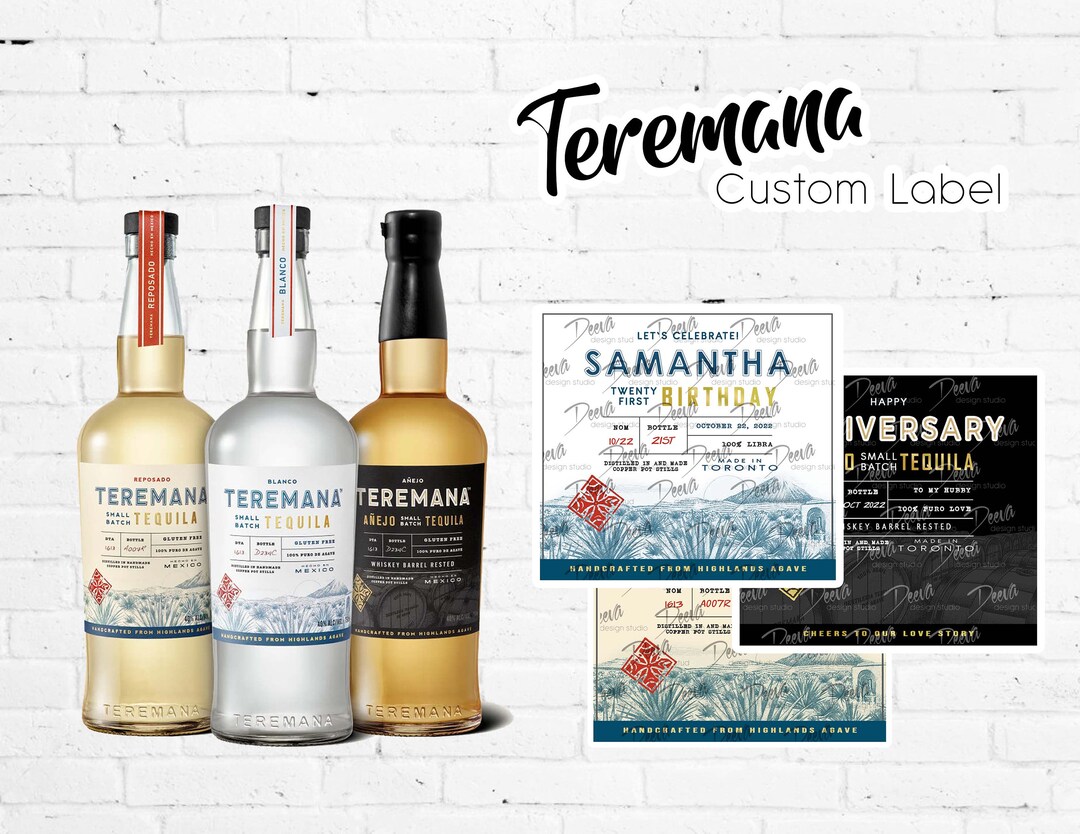 PRINT AT HOME: Teremana Custom Label | Digital - Etsy