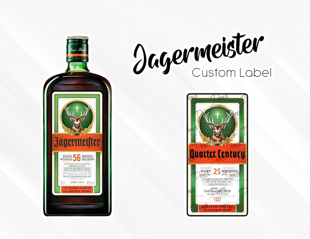 Jager Custom Sticker Label 200ml, 375ml, 750ml, 1000ml, 1140ml, 1750ml ...