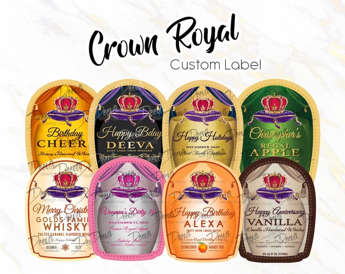 Whiskey Custom Sticker Label | Honey, Black, Green Apple, Salted ...