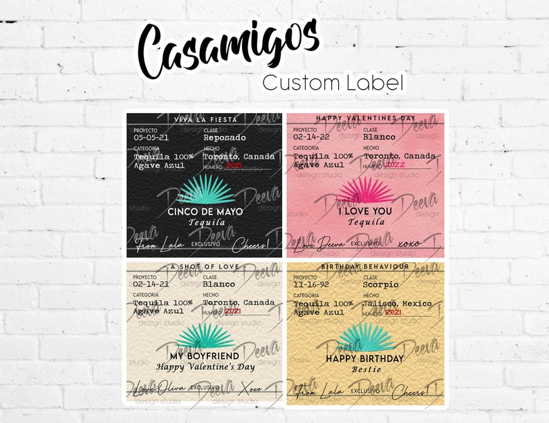 PRINT AT HOME: Casamigos Custom Label | Digital File - Etsy