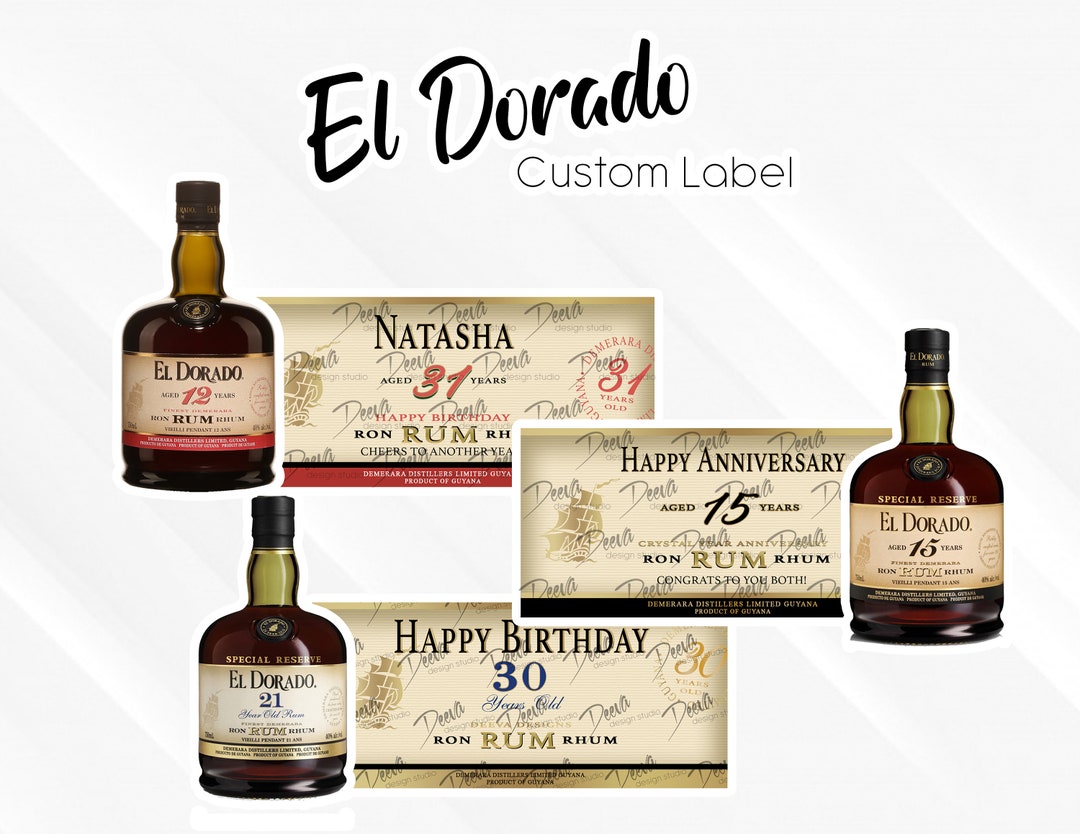 PRINT AT HOME: El Dorado Custom Sticker Label | Digital - Etsy