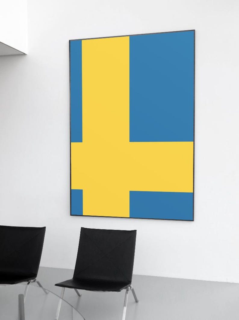 Sweden Flag Printable Poster, Swedish Inspired Digital Download ...