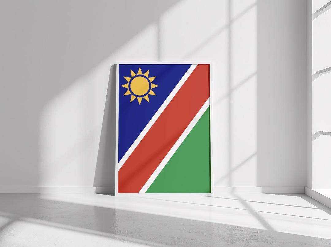 Namibia Flag Printable Poster, Namibian Inspired Digital Download ...