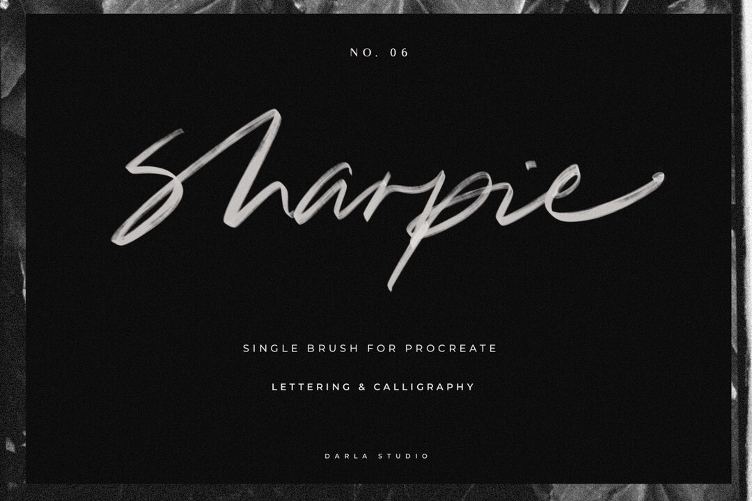 Sharpie Procreate Brush, Lettering Brushes, Dry Marker Brush for ...