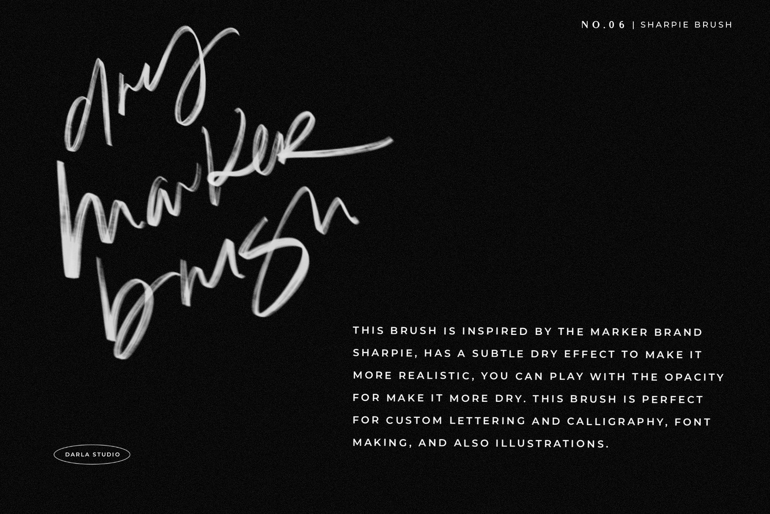 Sharpie Procreate Brush, Lettering Brushes, Dry Marker Brush for ...