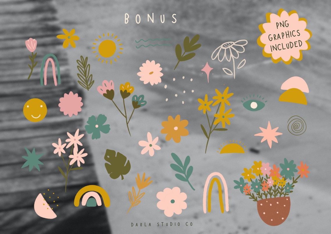 Hand Written Font Digital Fonts Yellow Daisy Fonts for - Etsy