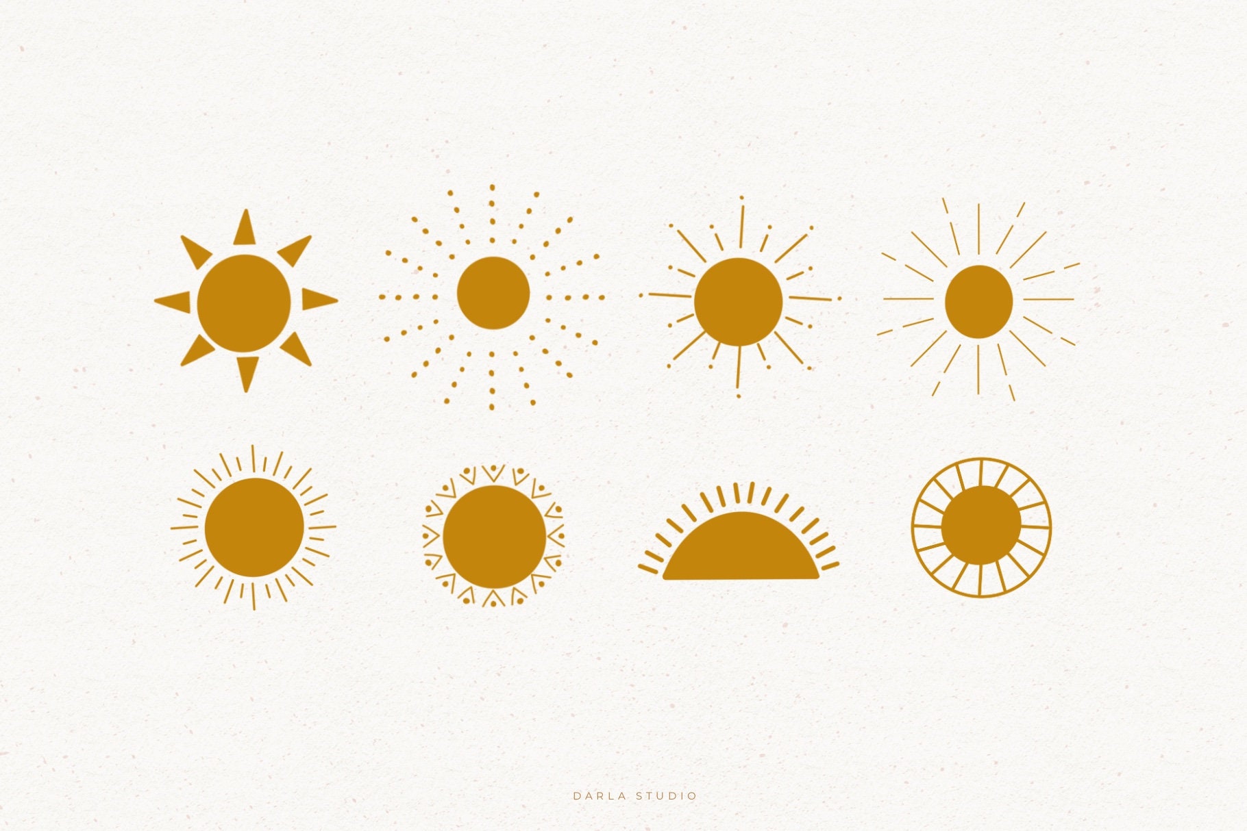 20 Boho Sun Clipart, Hand Drawn, Png, Boho Elements, Vector Clipart - Etsy