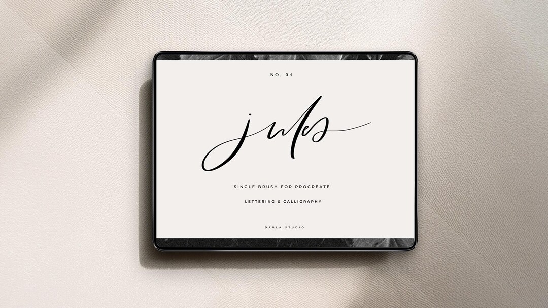 Jules Calligraphy Brush - Smooth Lettering for Procreate (digital ...