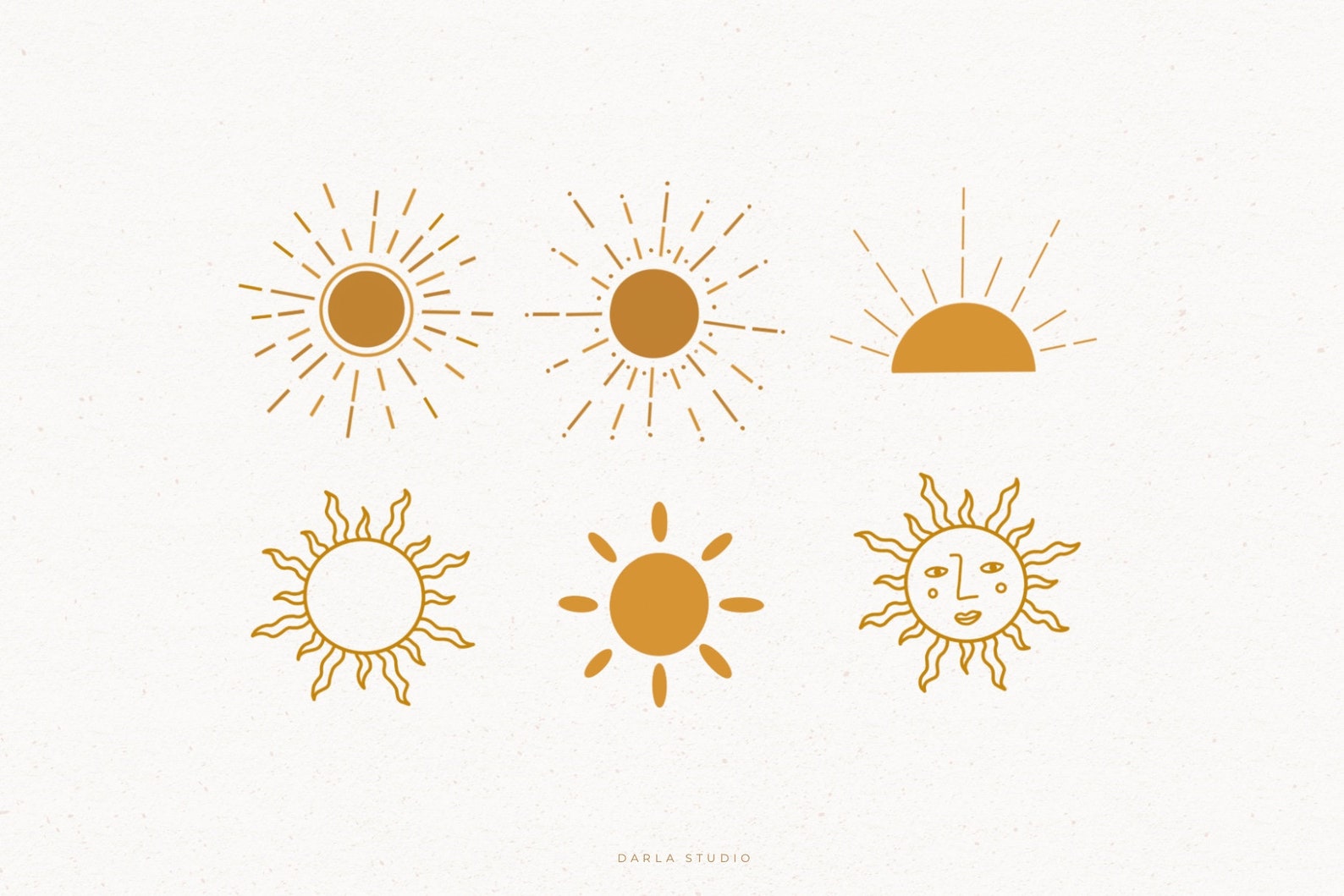 20 Boho Sun Clipart, Hand Drawn, Png, Boho Elements, Vector Clipart - Etsy