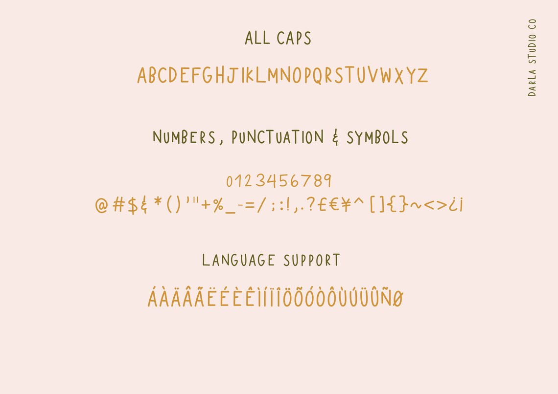 Hand Written Font Digital Fonts Yellow Daisy Fonts for - Etsy