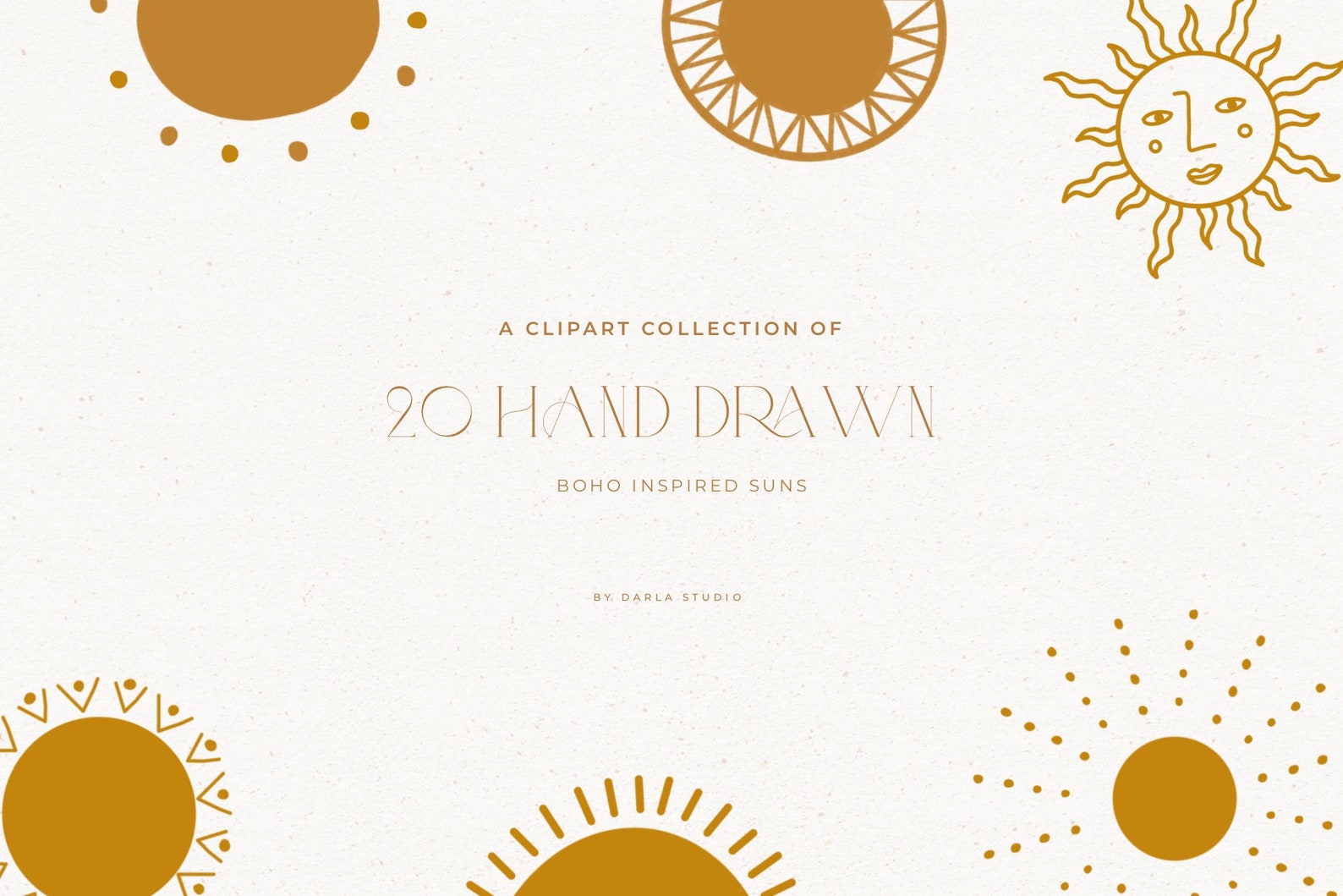 20 Boho Sun Clipart, Hand Drawn, Png, Boho Elements, Vector Clipart - Etsy