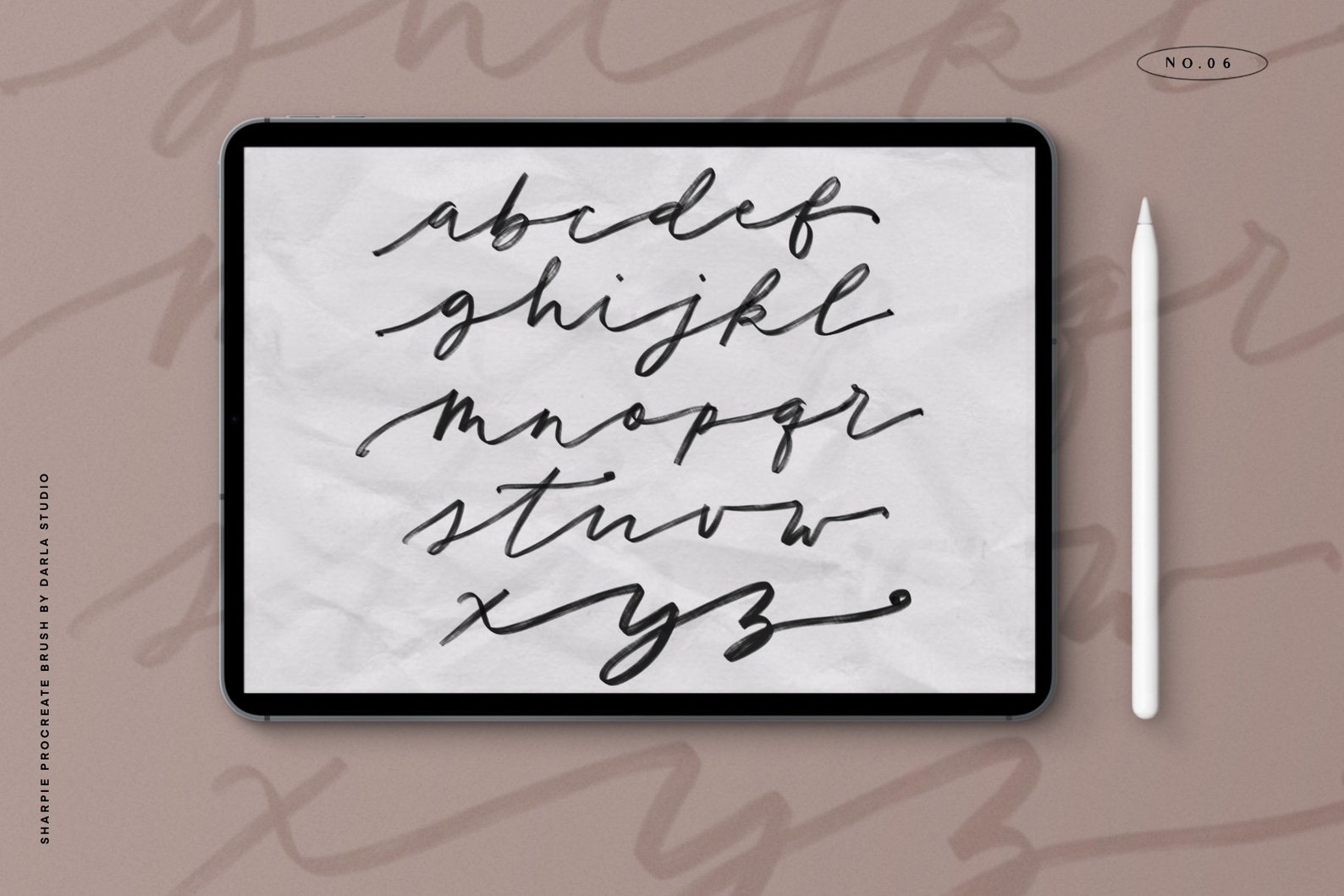 Sharpie Procreate Brush, Lettering Brushes, Dry Marker Brush for ...