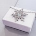 Jeweled Snowflake Necklace: Stainless Steel Winter Pendant - Etsy