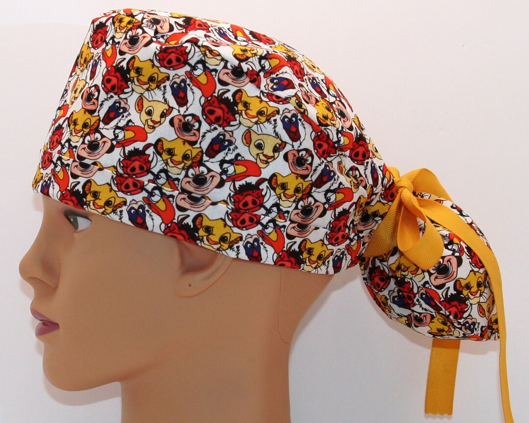 Baby Lion Cub & Friends Ponytail Surgical Scrub Cap 2241 - Etsy